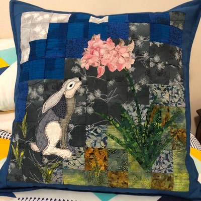 Raw Edge Applique Hare Machine Embroidery Design Pattern 5x7, 6x10 ...