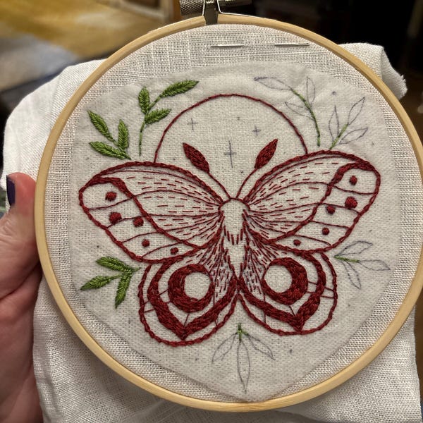 Boho Modern Floral Embroidery Pattern PDF | Flower Embroidery | Hand ...