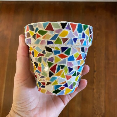 Small Colorful Triangular Pot 3.5 Inches - Etsy
