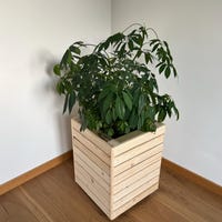 DIY Modern Rectangular Planter Box With Slats, Build Plans, Digitala ...