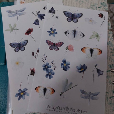 Eucalyptus and Cotton Sticker Set Floral Stickers Journal - Etsy