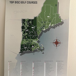 Ohio Disc Golf Top 50 Courses Map - Etsy