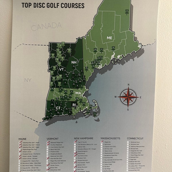 Ohio Golf Top 50 Courses Map - Etsy