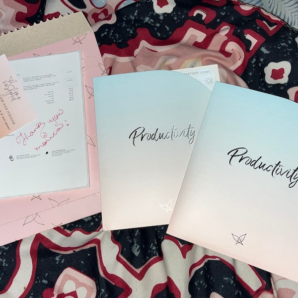 Productivity - Black Clear Print - Planner Stickers - Functional ...