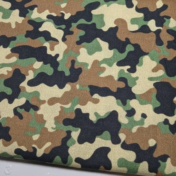 100% Cotton Camouflage Camo Army Print Design Arts Crafts Dress Making ...