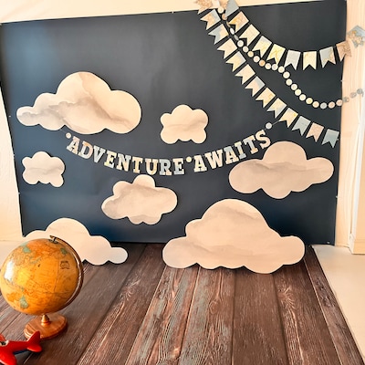 Map Garland Atlas Garland Map Bunting Travel Theme Map - Etsy