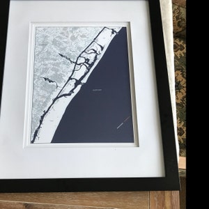 NC Coastal Nautical Chart Map Art Print Currituck NC | Etsy