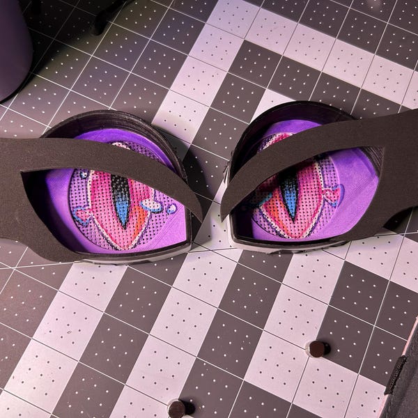 LED Costume / Fursuit Eyes power Options Custom 1.5 2 Acrylic 3-D ...