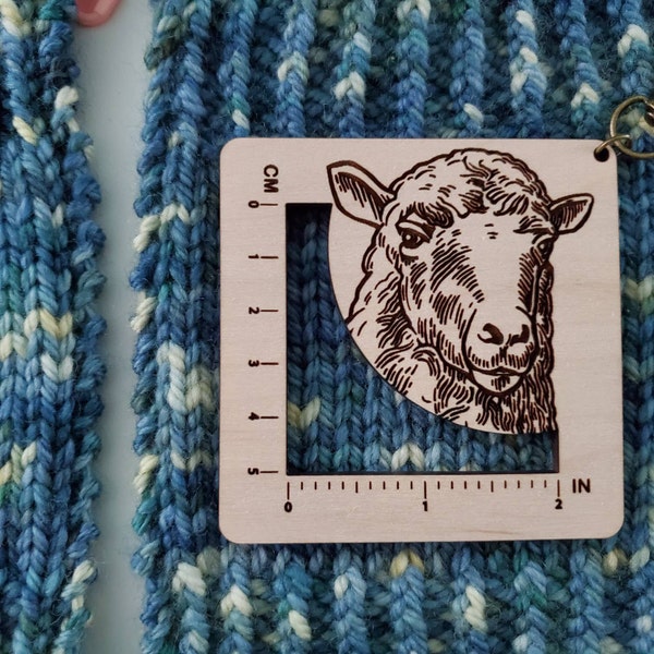 Sheep Gauge Swatch Measurement Ruler in Inches and Centimeters - Maple ...