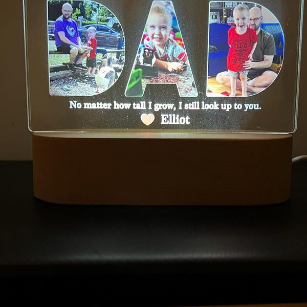 Personalized Moon Lamp, Custom Night Light Moon Phase, LED Acrylic ...