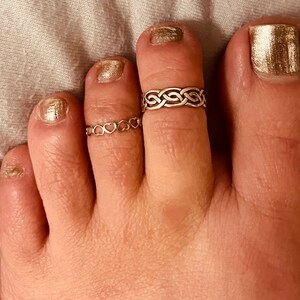 10KT Yellow Gold Open Heart Toe Ring Adjustable NEW Thin | Etsy