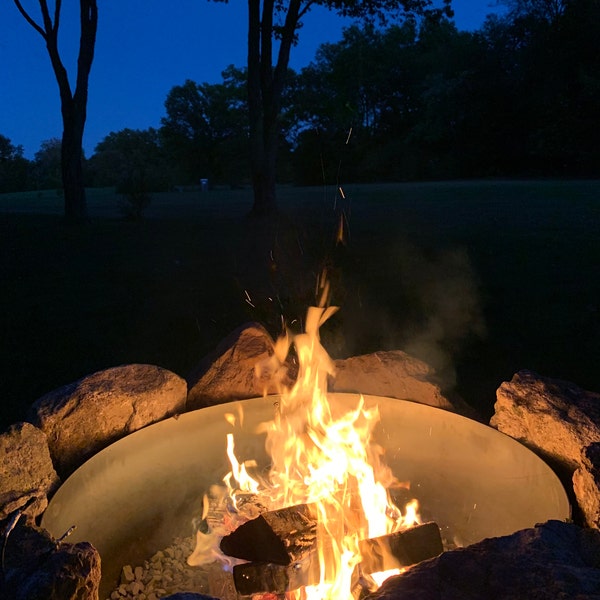 Solid Multipiece Extra Tall Fire Pit Ring, 16" Tall, Heavy Duty, Fire ...