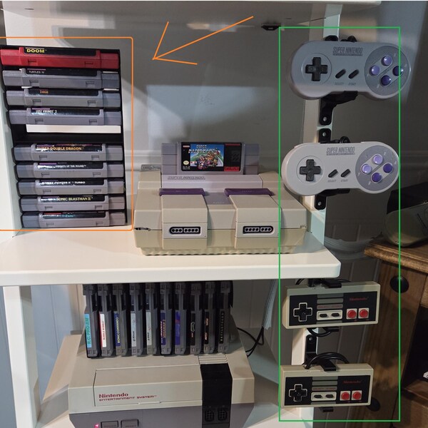 1 Row - Rack Display for Super Nintendo Entertainment System SNES NTSC ...