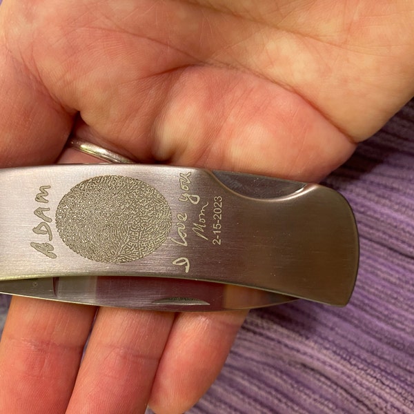 Personalized Fingerprint Knife, Memorial Knife, Custom Knife, Custom ...