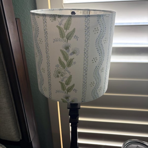 Equestrian Decor Sconce Shade Toile Blue Lamp Shade for Chandelier Clip ...
