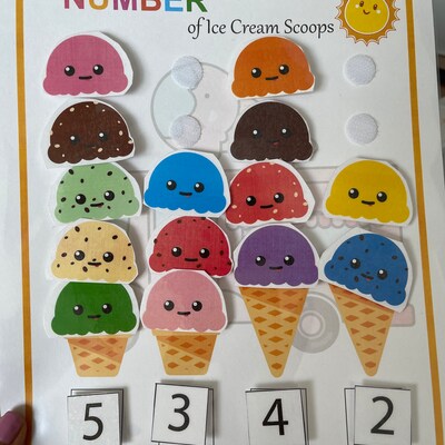 Ice Cream Toddler Busy Book: Montessori Inspired Learning With Counting ...
