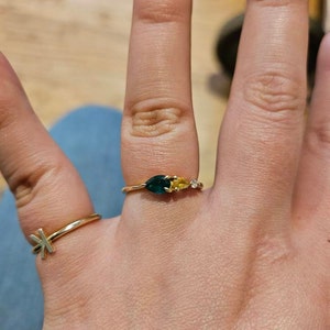 Twig Blue Sandstone Alexandrite Engagement Ring,sandstone Engagement ...