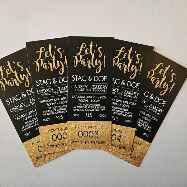 Stag and Doe Vintage Ticket Design - Etsy Canada