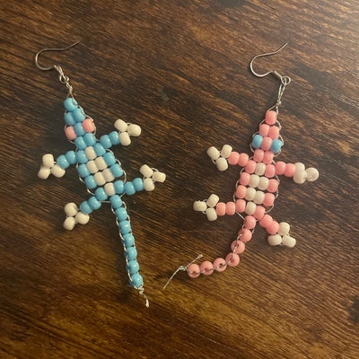 Pony Bead Axolotl Keychain - Etsy