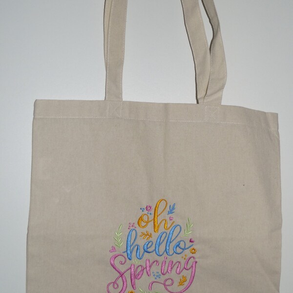 Hello Spring Machine Embroidery Design, 4 Sizes, Instant Download - Etsy