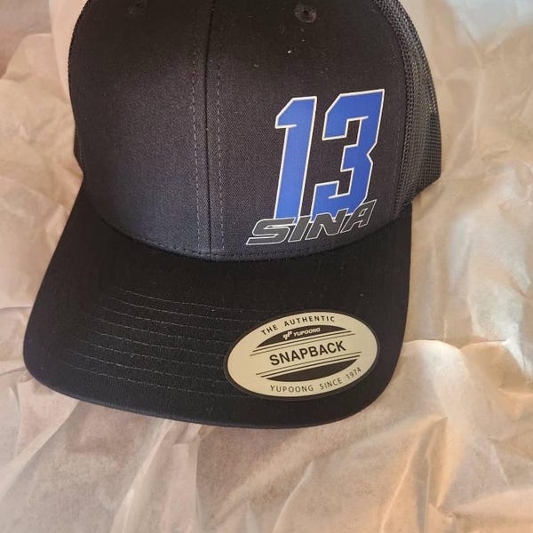 Custom Racing Number Hat, Racing Name and Number Hat, Personalized ...