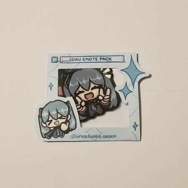 Hatsune Miku Emote Vinyl Sticker Pack (this is IRL Not Digital) - Etsy