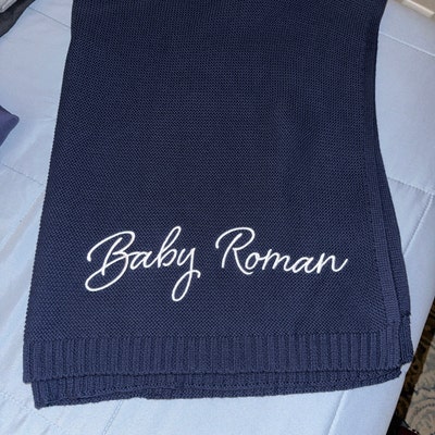 Embroidered Name Baby Blanket / Soft Custom Personalized Baby Blanket ...