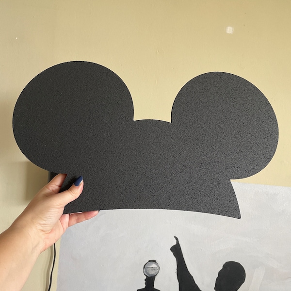 Painted Black Mickey Ears Pin Display, Mickey Ears, Disney Pin Board ...