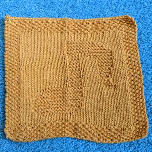 Knitting Pattern for Music Note Washcloth or Afghan Square - Etsy