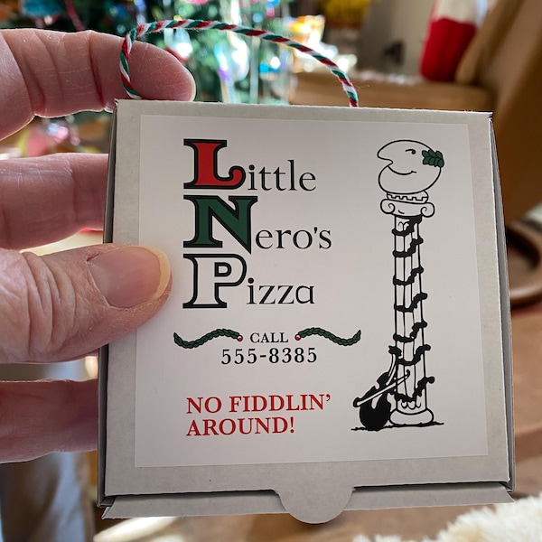 Home Alone Inspired Little Nero's Pizza Box Ornament - Christmas Tree ...