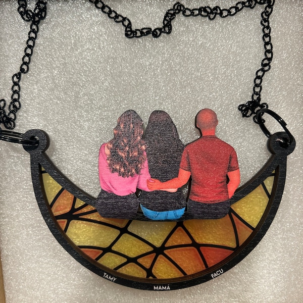 Personalized Window Hanging Suncatcher, Custom Mom & Daughter, Mothers ...