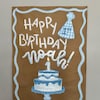 Hand Painted Custom Birthday Sign- Brown Paper Banner- Custom Decor ...