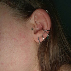 Implant Grade Titanium Chain Hoop Conch, Septum Ring Piercing F128 ...