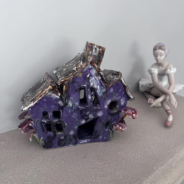 Hand Made Cockroach Crustacean Mug With Drippy Brown and Orange Glaze ...