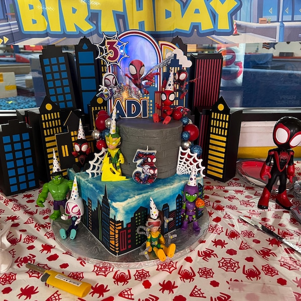 Edible Comic Book Superhero Buildings Cake Wraps and Strips. Building ...