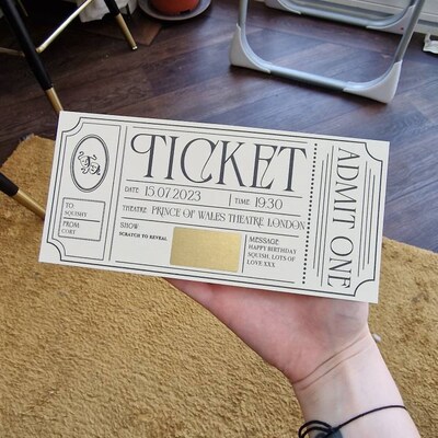 Surprise the Phantom of the Opera Ticket Gift, Surprise Scratch to ...