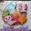 Axolotl Boy Cake Topper, Axolotl for Boy Party Decoration, Birthday ...