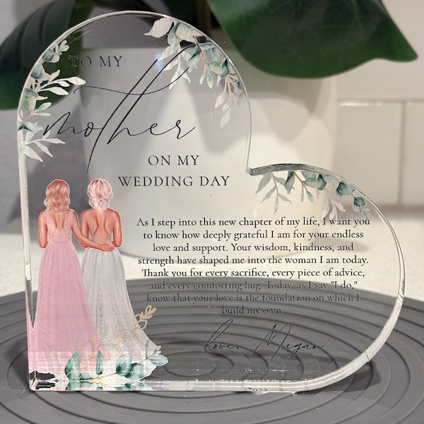 Personalized Mother of the Bride Gift From Daughter, Mother Daughter ...