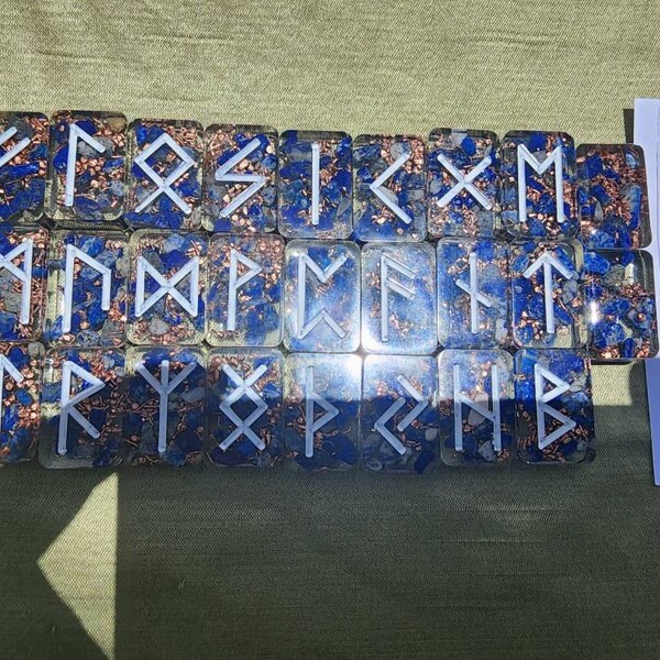Magical Sparkle Glitter Bling Elder Futhark Viking Resin Runes by KJ ...