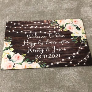 Rustic Wedding Welcome Sign | Etsy