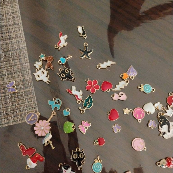 Random Mix 10/20/30pcs Kawaii Resin Charm Pendantglass Wishing Bottle ...