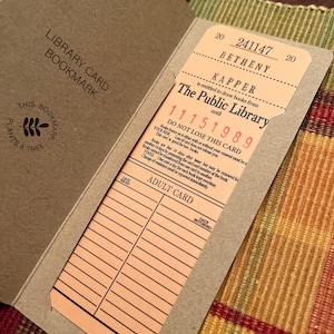 Old Fashioned Vintage Public Library Card Bookmark CUSTOM - Etsy