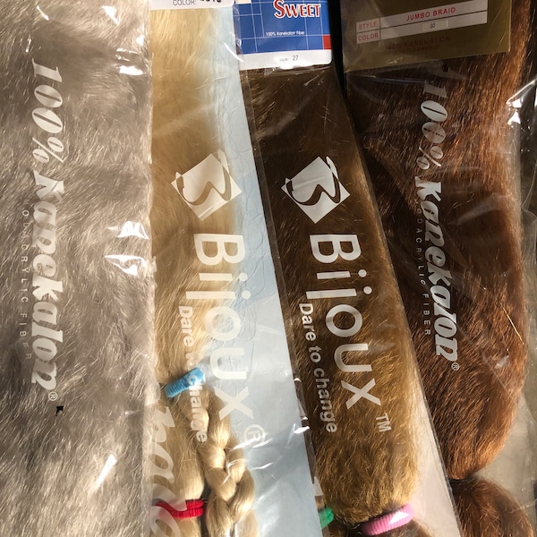 Black Dark Darkest Chest Nut Brown Synthetic Kanekalon Braid Hair Jumbo ...