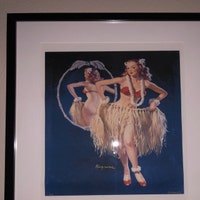 Cart Sale ELVGREN JEEPERS PEEPERS Pin-up Art Deco Bathroom Tub Calendar Pinup 40s 12x18 Limited ...