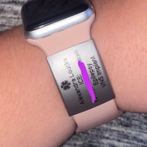 Medical Alert Watch Band Medical Id Tag Medical Alert - Etsy