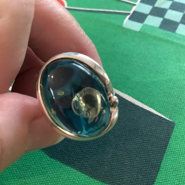 Incredible Light Blue Amber, Natural Baltic Amber Ring, Unique Amber ...