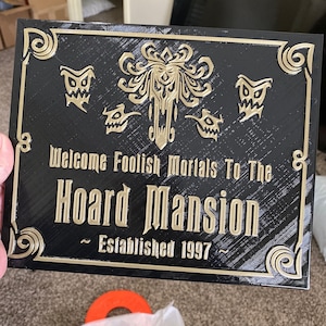 Personalized Haunted Mansion Inspired Home Welcome Sign / Plaque W ...