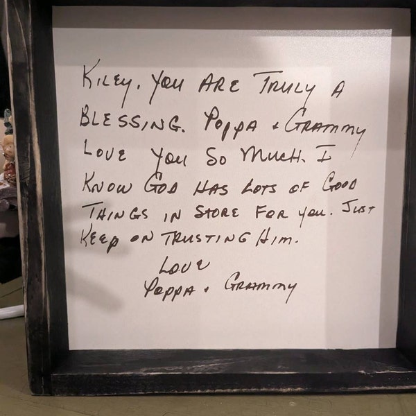Handwritten Note, Handwritten Keepsake, Loved Ones Handwriting ...