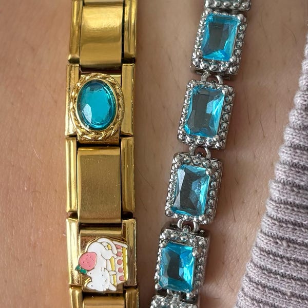 Gold Italian Charm Bracelet, Custom Vintage Style - Etsy