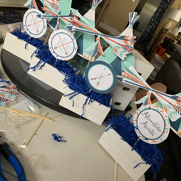 Tribal Aztec Baby Shower Decorations, Boho Baby Shower, Tee Pee ...